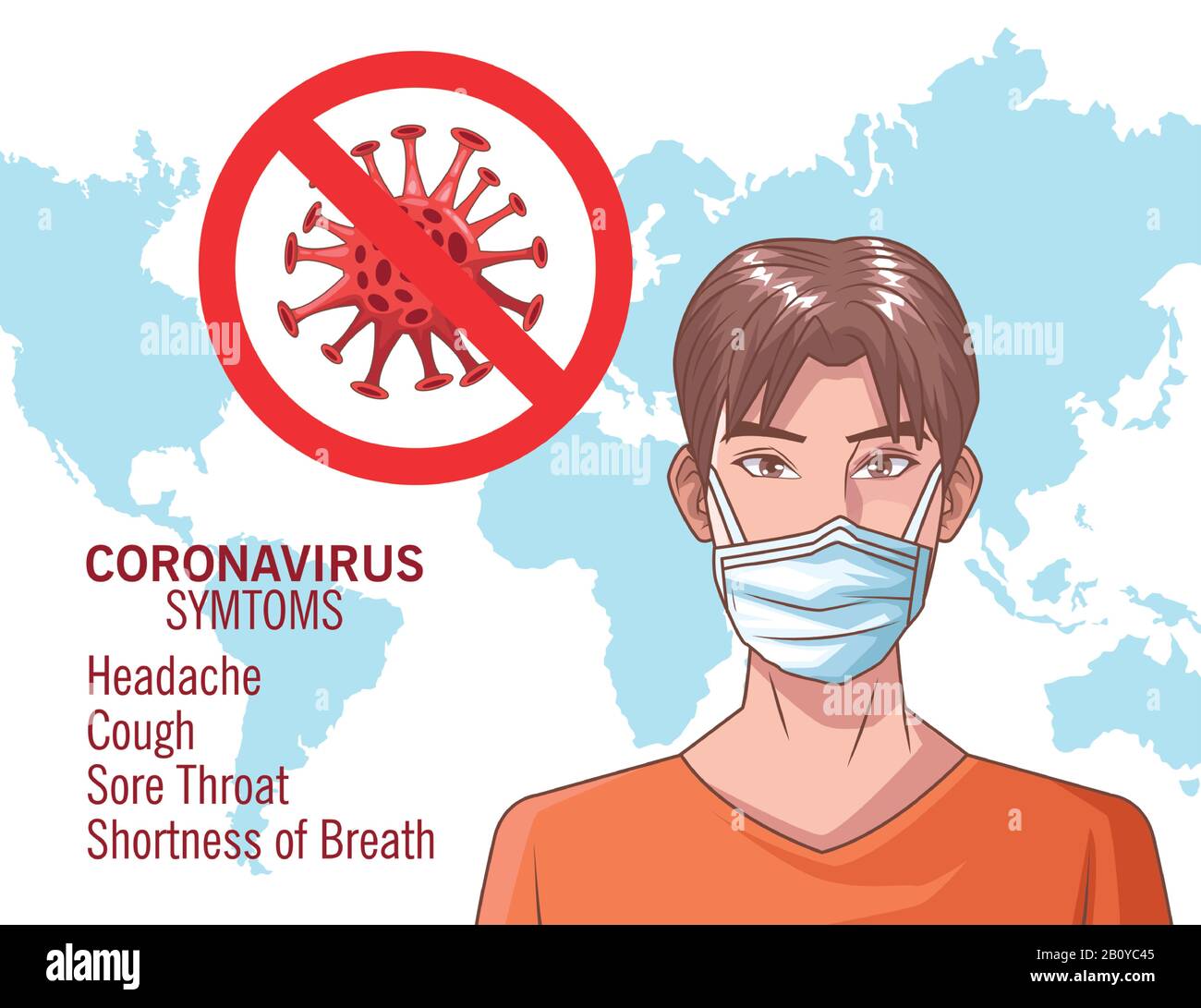 coronavirus infographic with man using mask Stock Vector Image & Art ...