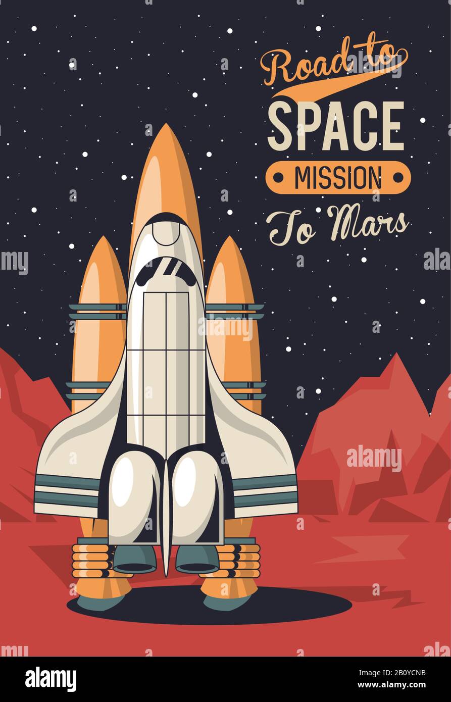 life in the space poster with spaceship Stock Vector Image & Art - Alamy
