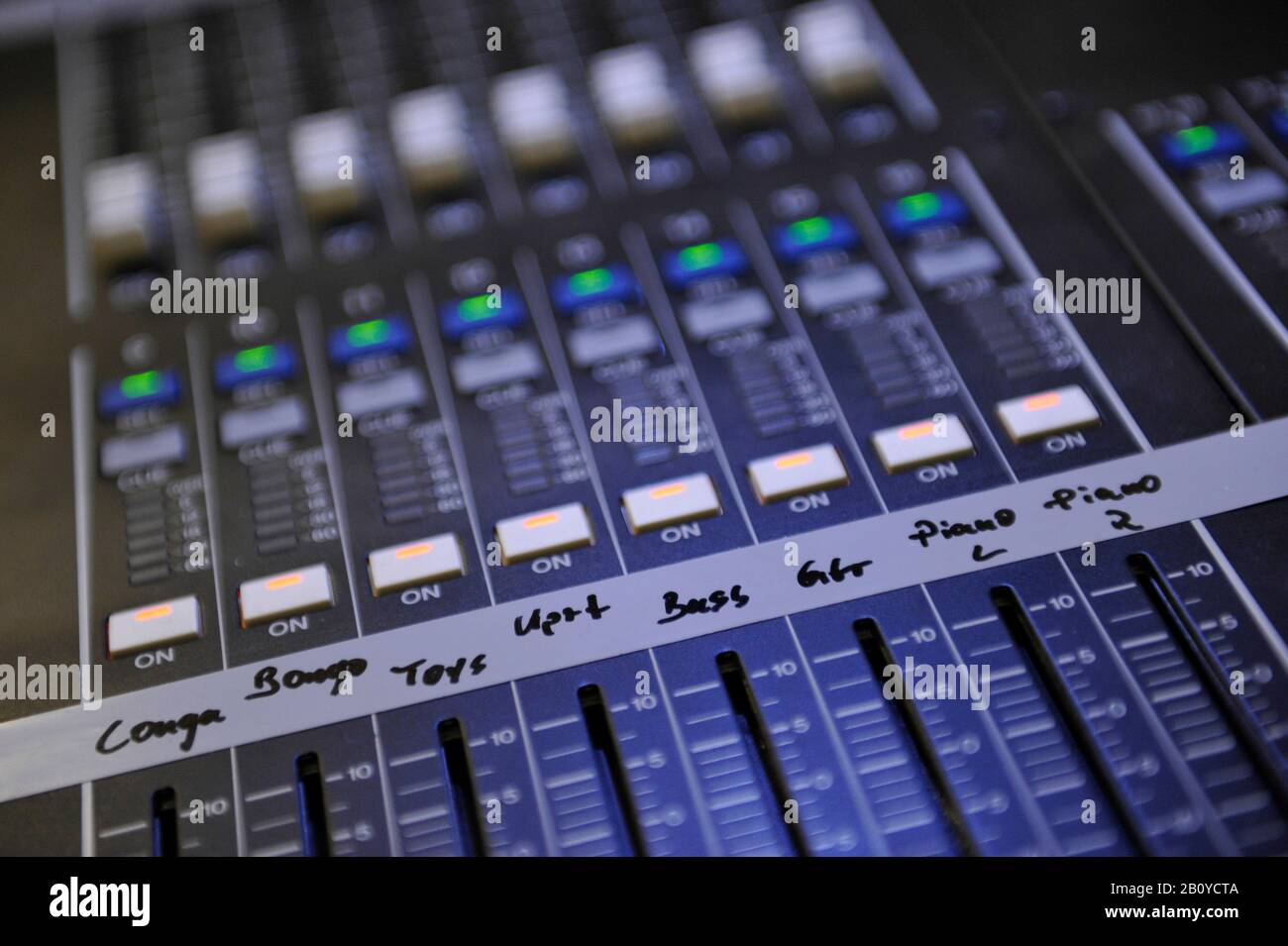 Control switch mixer, sound Stock Photo - Alamy
