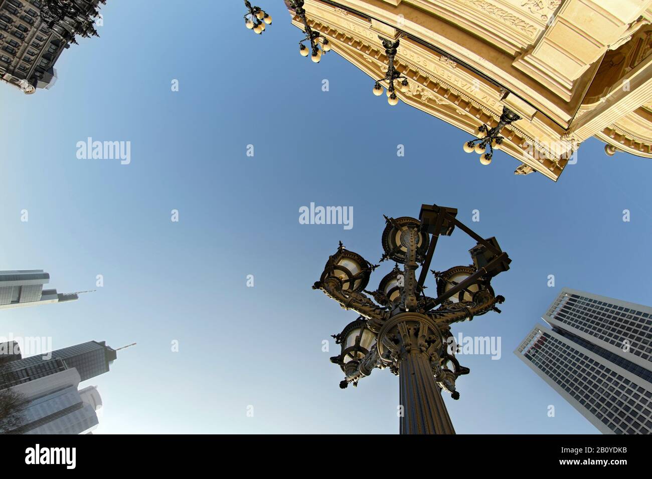 Old Opera Frankfurt, frog's-eye view, Frankfurt am Main, Hesse, Germany ...