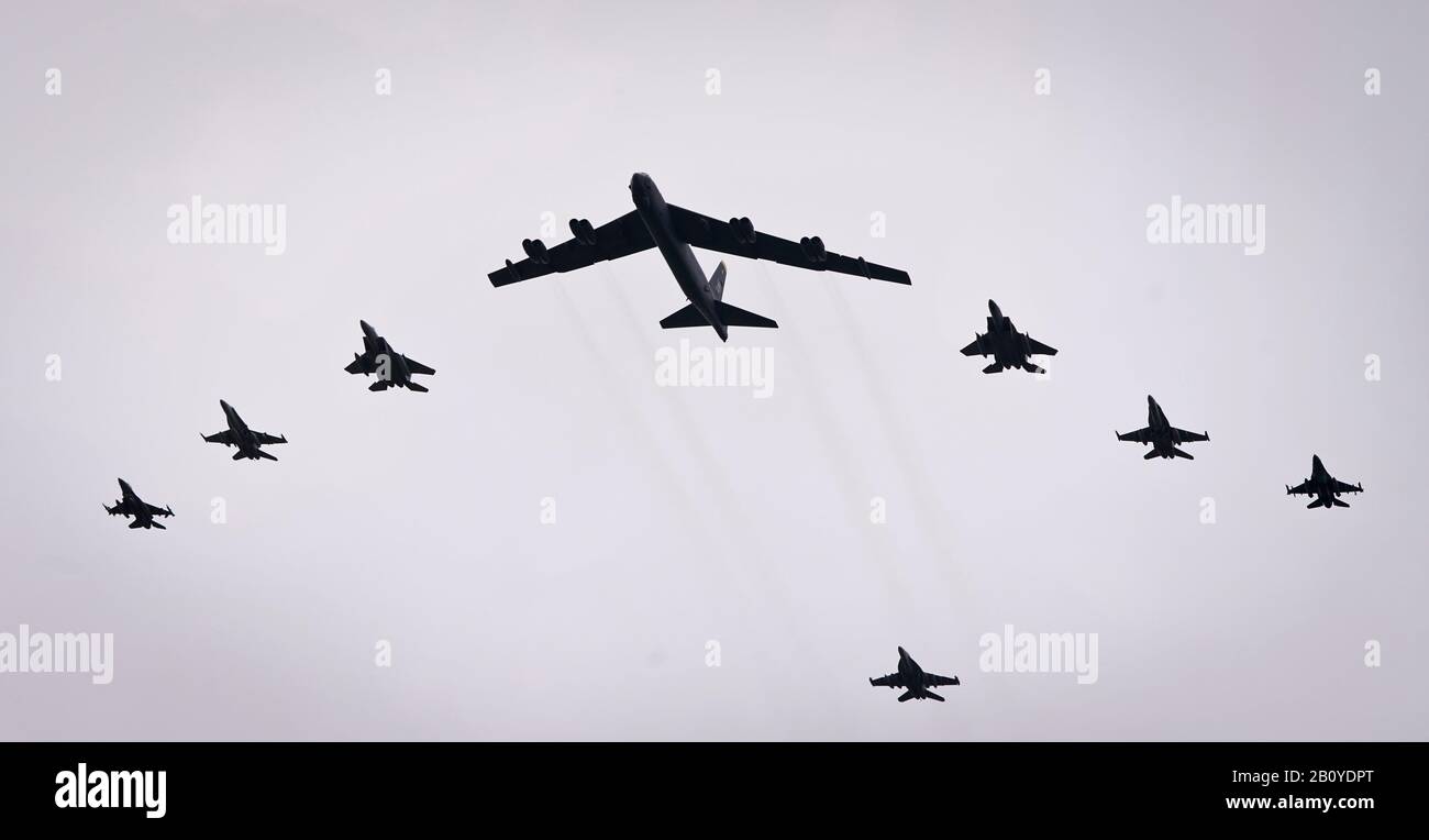 A multilateral formation consisting of aircraft from the U.S. military ...