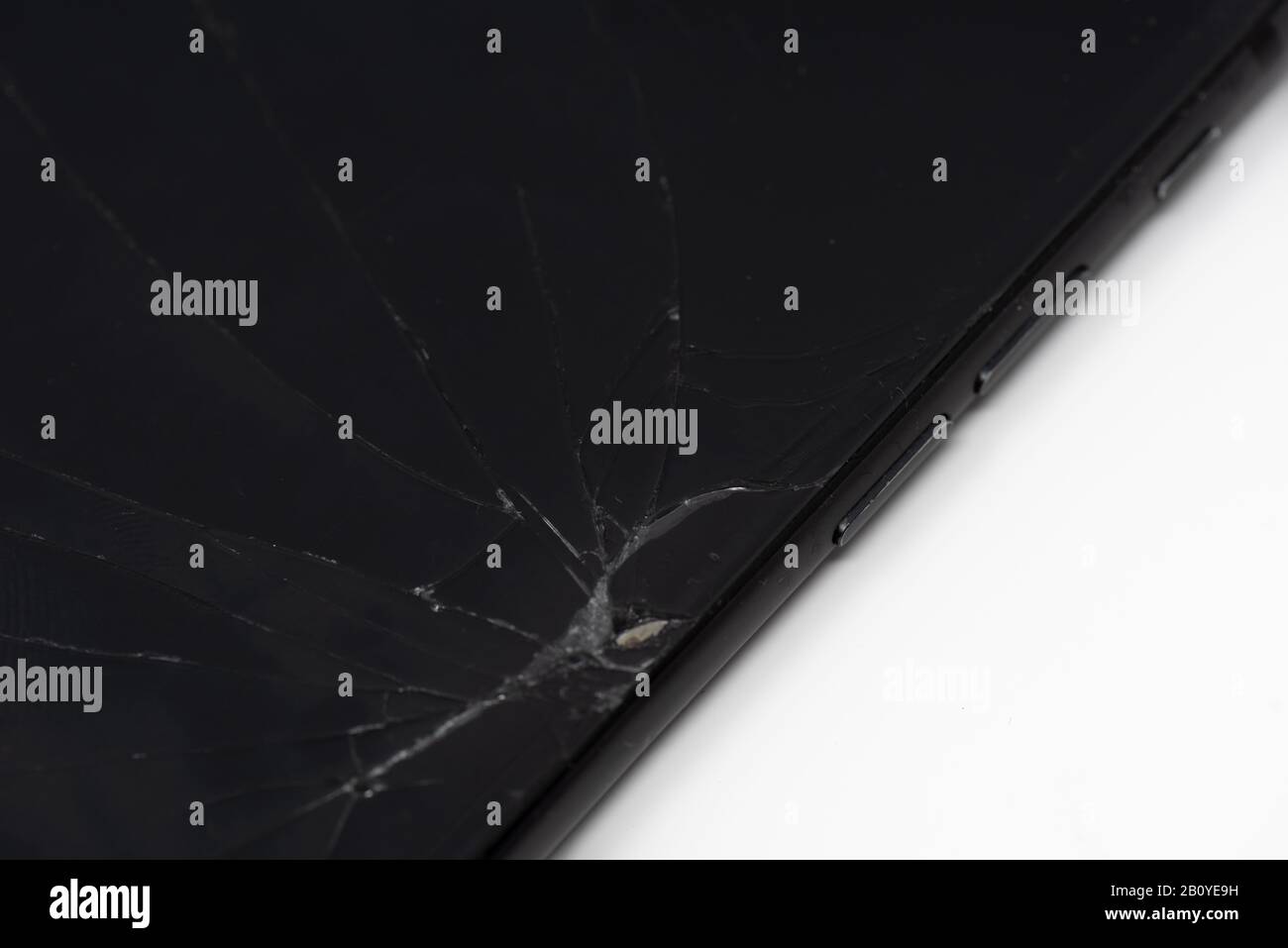 Close up of broken phone screen Stock Photo - Alamy