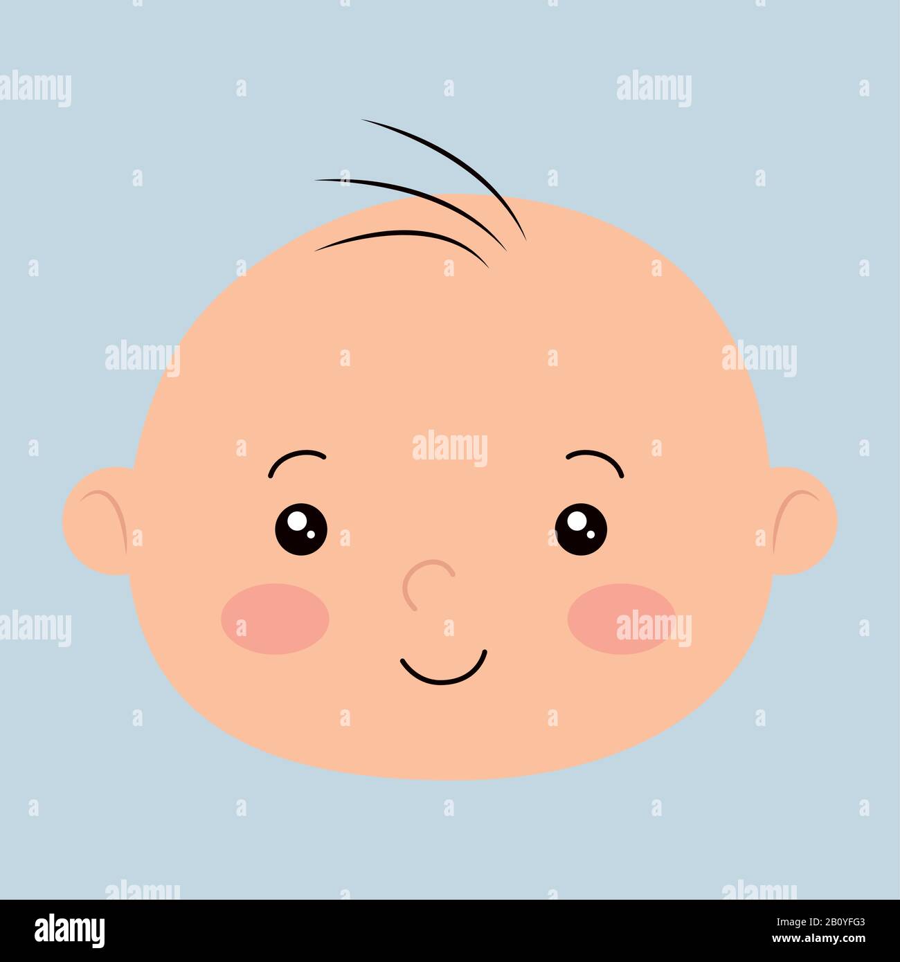 face of cute little baby boy Stock Vector Image & Art - Alamy