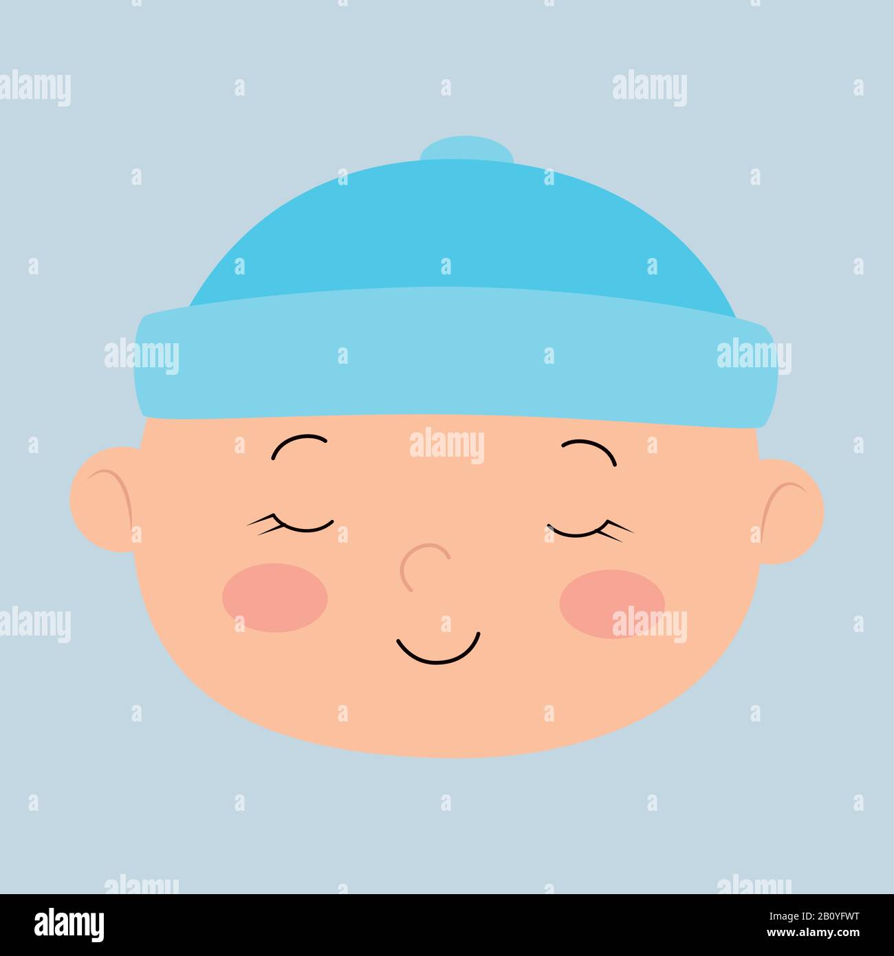 face of cute little baby boy Stock Vector Image & Art - Alamy