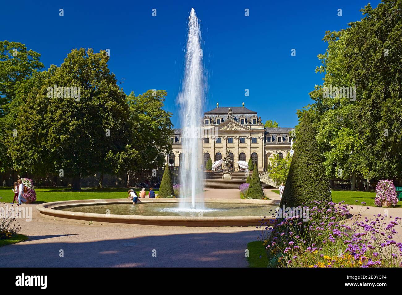 Palace garden with orangery and fountain in fulda hi-res stock ...