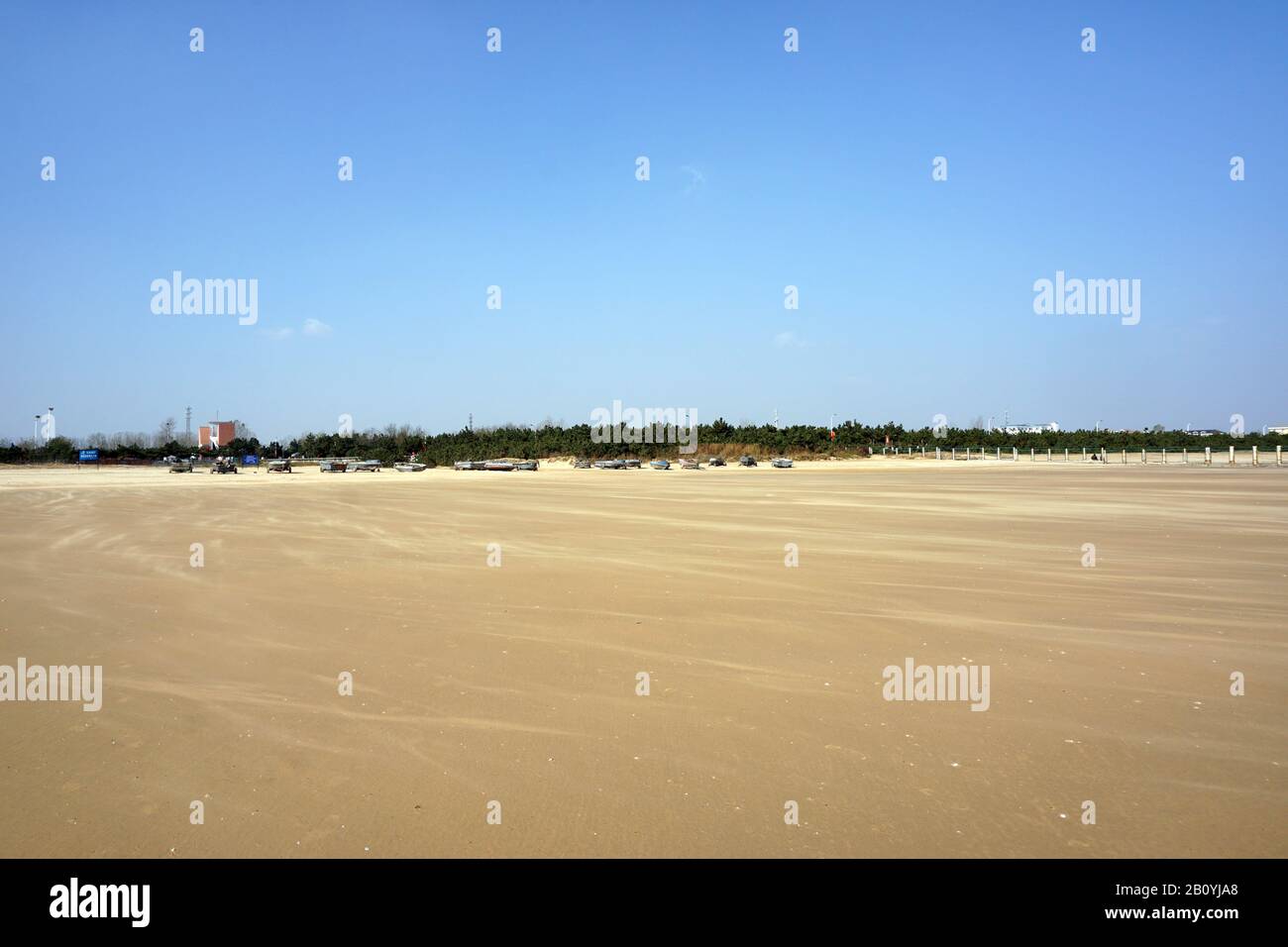 Beach scenery of Wujiatai Sea in Rizhao, Shandong Province, China Stock ...