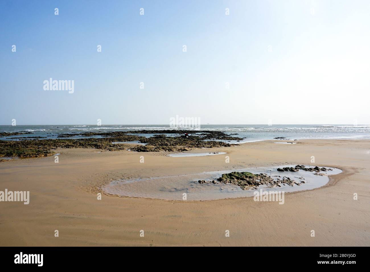Beach scenery of Wujiatai Sea in Rizhao, Shandong Province, China Stock ...