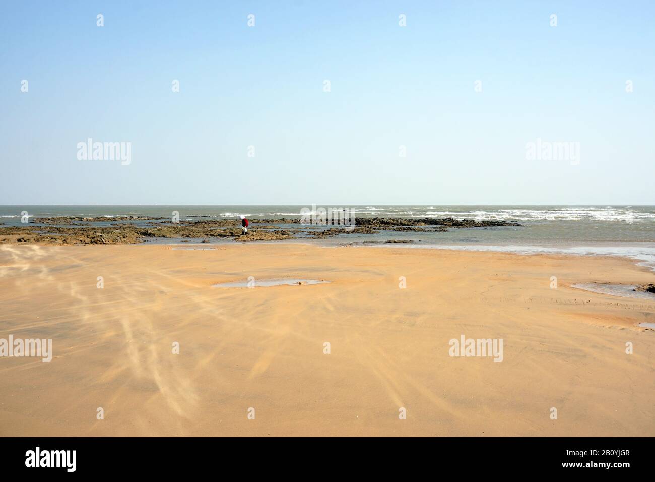 Beach scenery of Wujiatai Sea in Rizhao, Shandong Province, China Stock ...