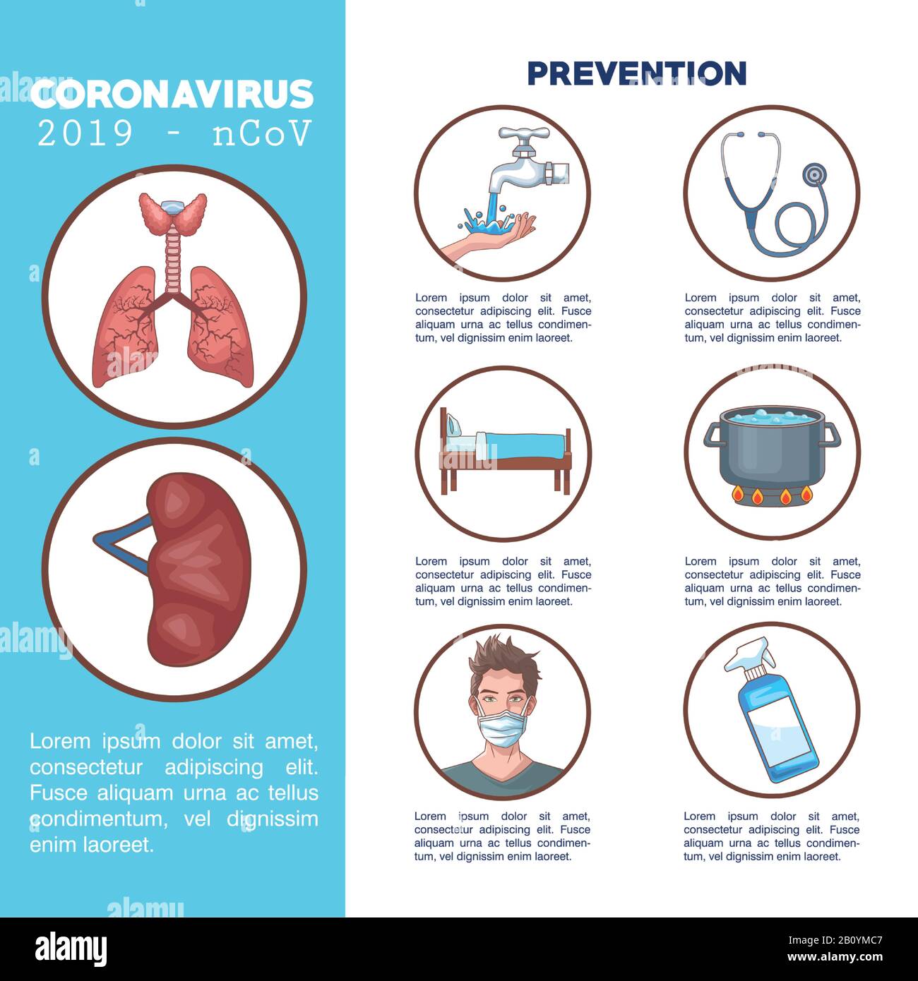 coronavirus infographic with prevention poster Stock Vector Image & Art ...