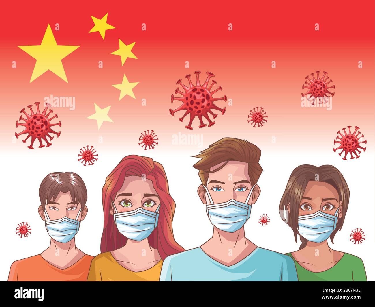 coronavirus infographic with people using mask Stock Vector Image & Art ...