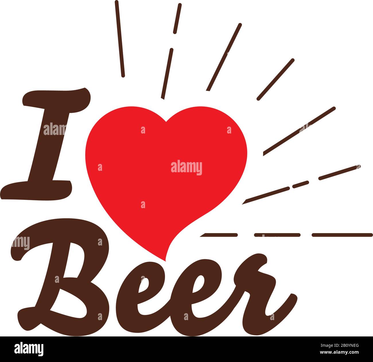 I love Beer Vector illustration design template Stock Vector Image ...