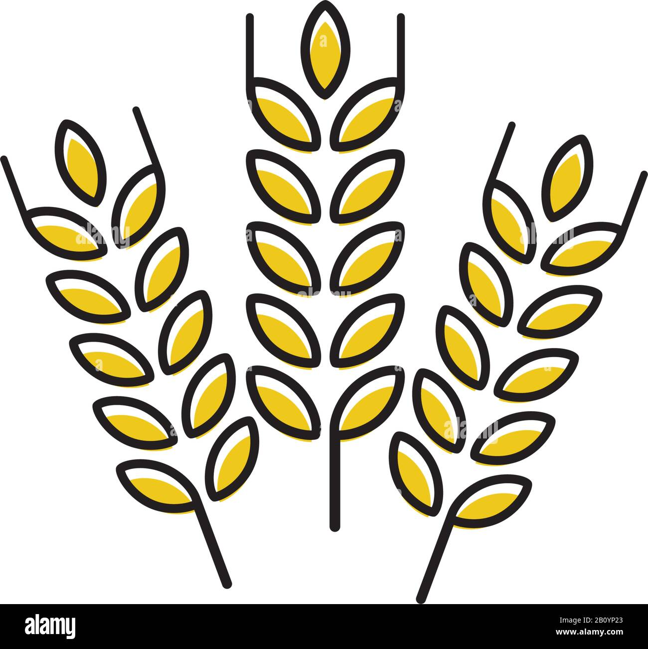 Agriculture wheat vector icon design illustration Stock Vector Image ...