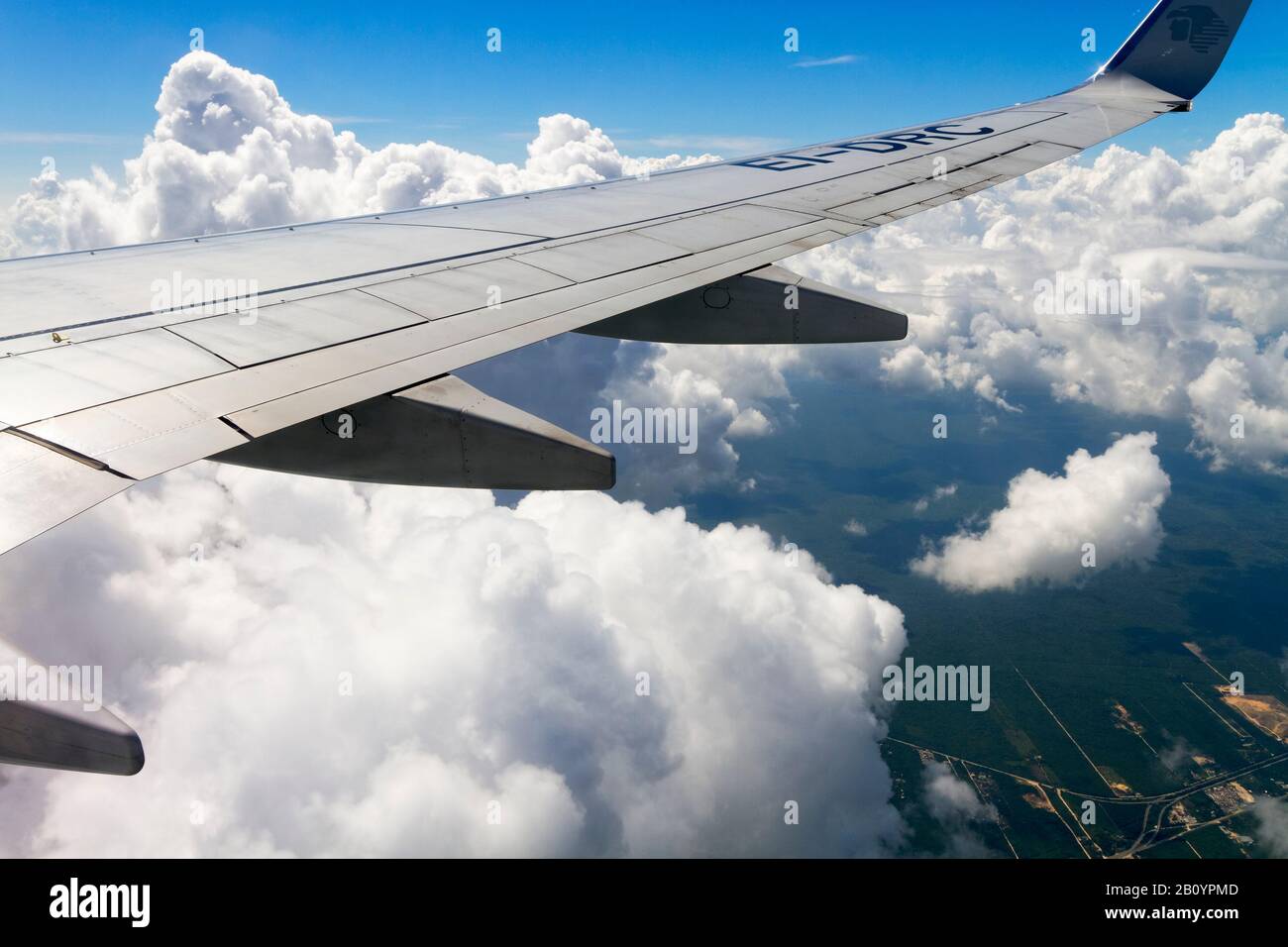 Aerial view from the airplane window Stock Photo - Alamy