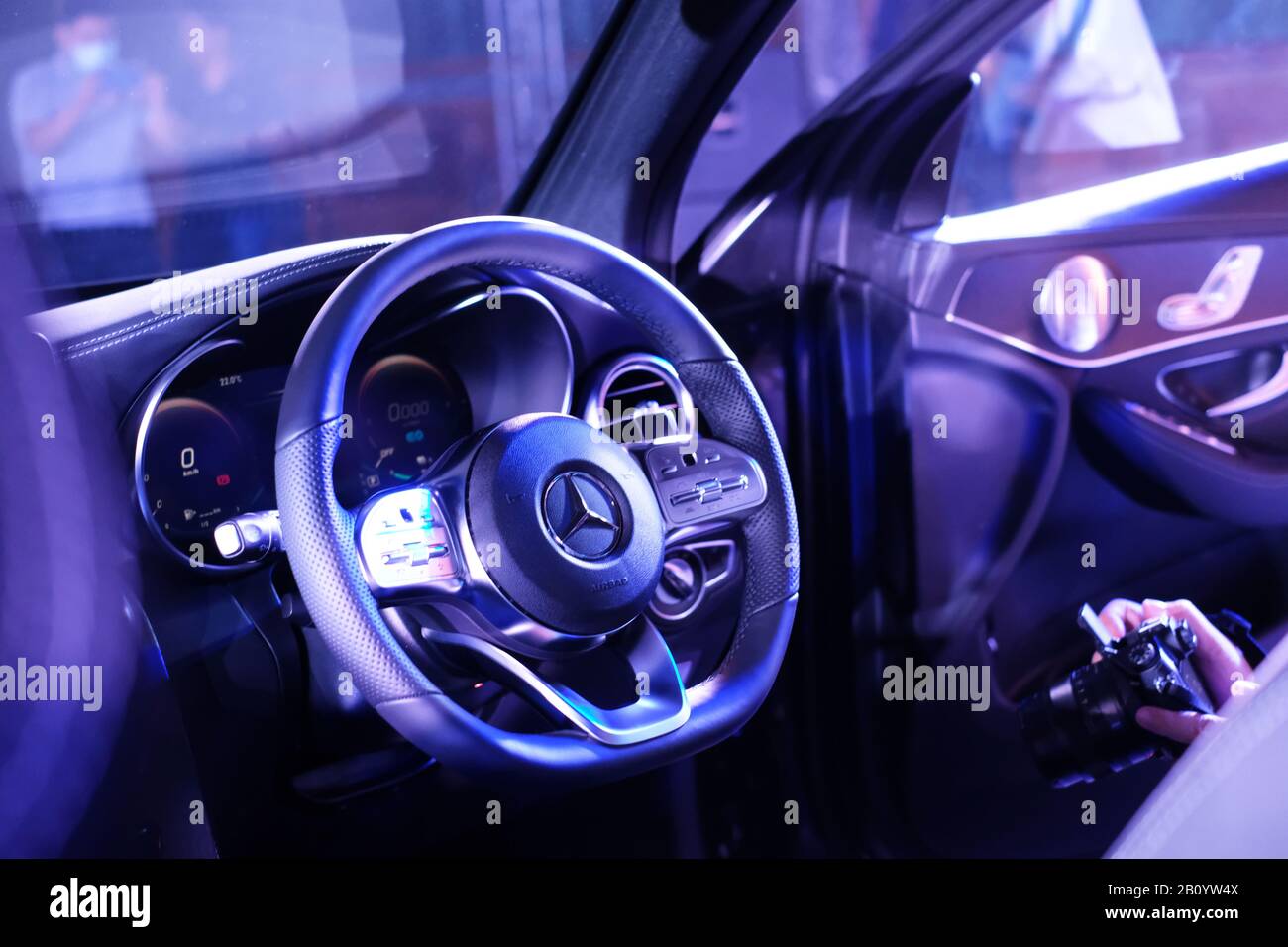 Comfortable and beautiful inside of Benz Stock Photo - Alamy