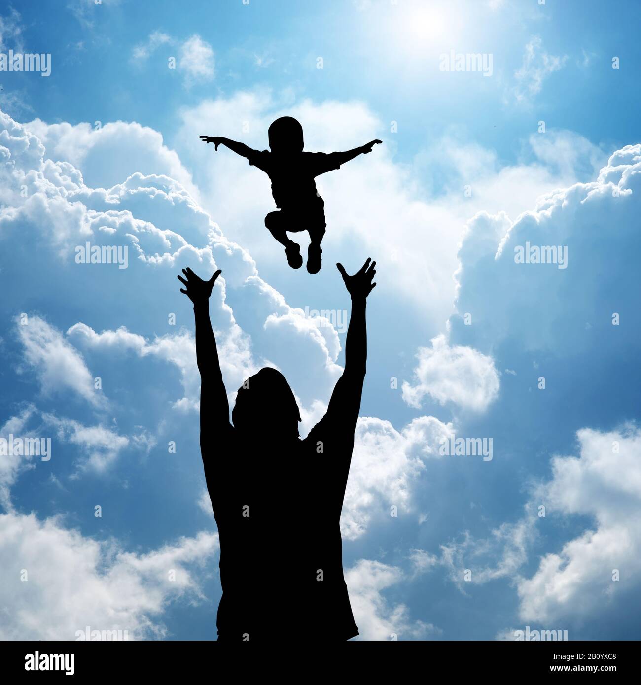 Happy daddy and son. Emotional scene Stock Photo - Alamy