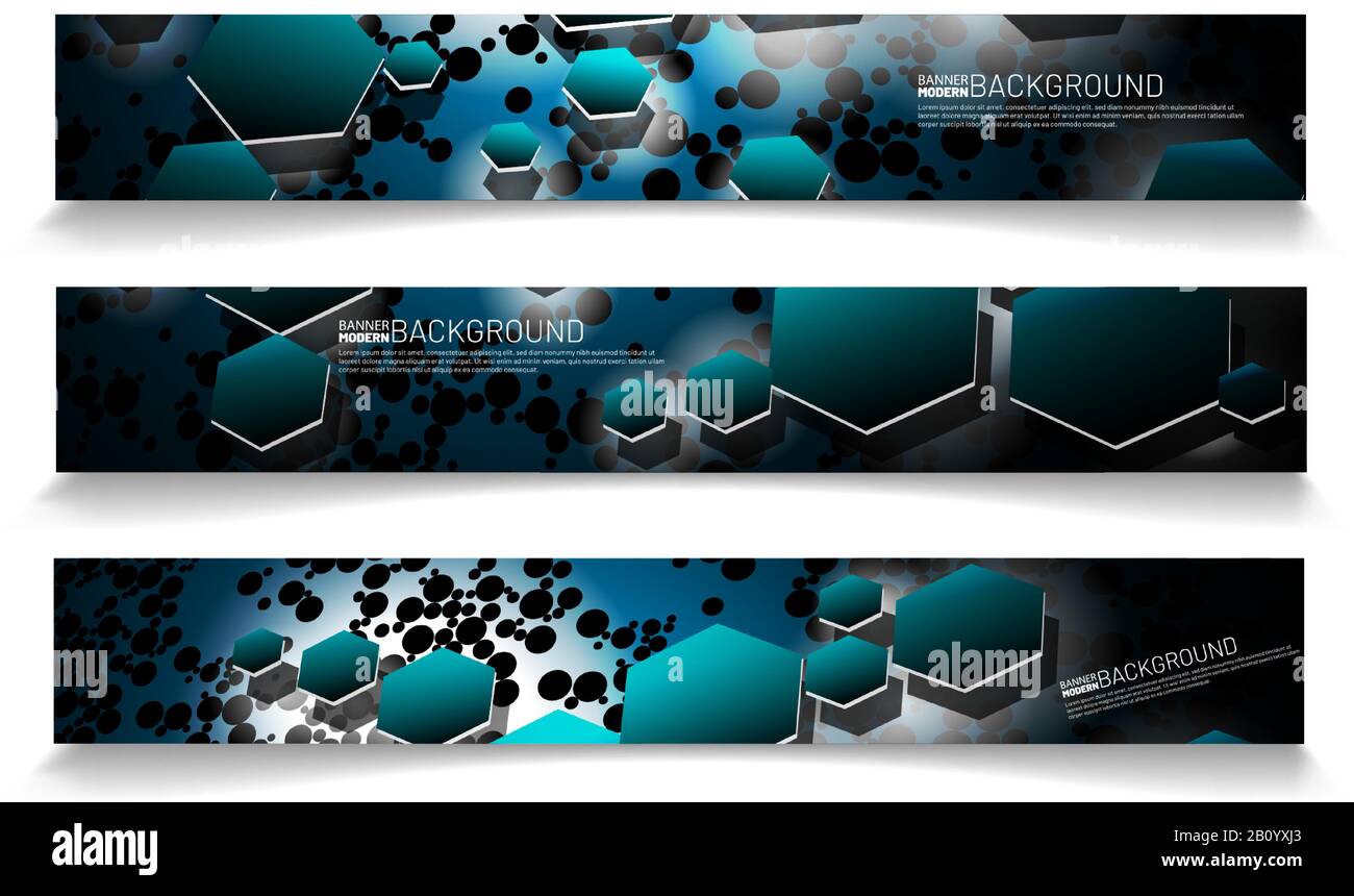 Set abstract banner background design. vector illustration template ...