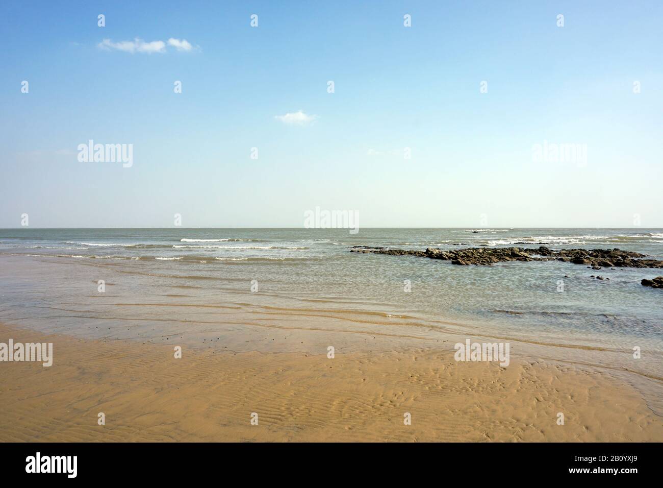 Beach scenery of Wujiatai Sea in Rizhao, Shandong Province, China Stock ...