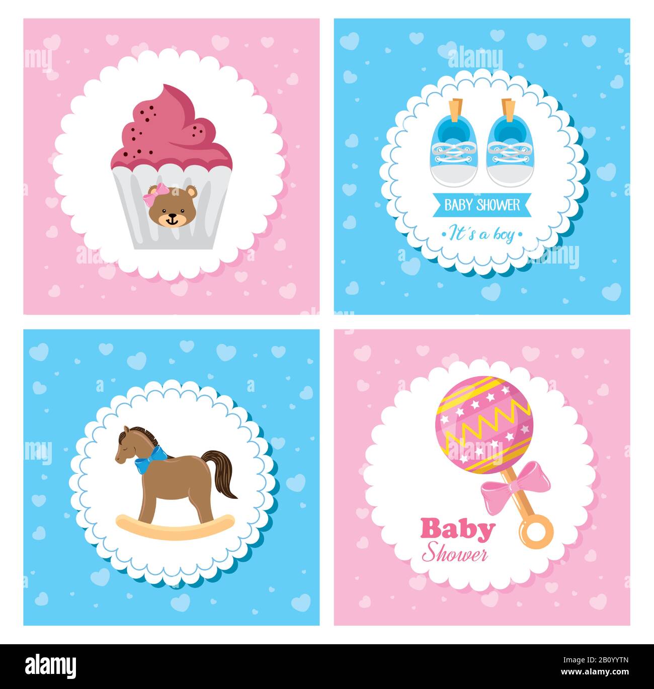 Set wooden rattle baby Cut Out Stock Images & Pictures - Alamy