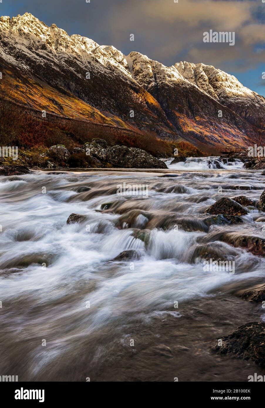 Aonach Eagach Ridge and River Coe, Glen Coe, Scotland Stock Photo - Alamy