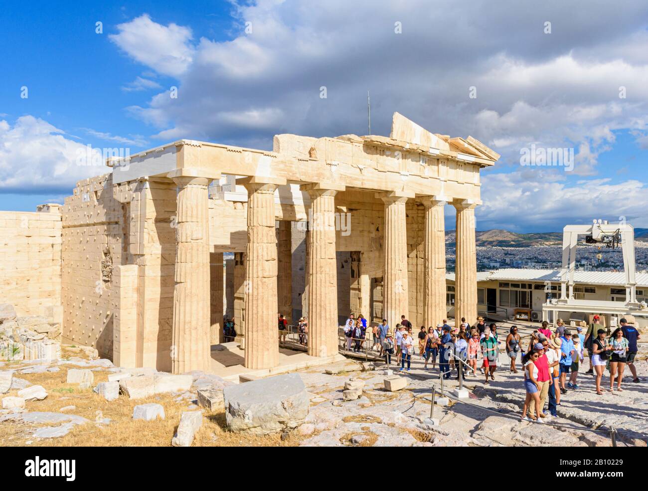 The Propylaea, the main entrance to the Acropolis, Athens, Greece Stock Photo - Alamy