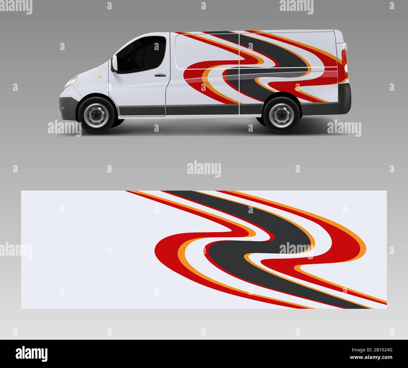 modern simple design for van graphics vinyl wrap template vector Stock ...