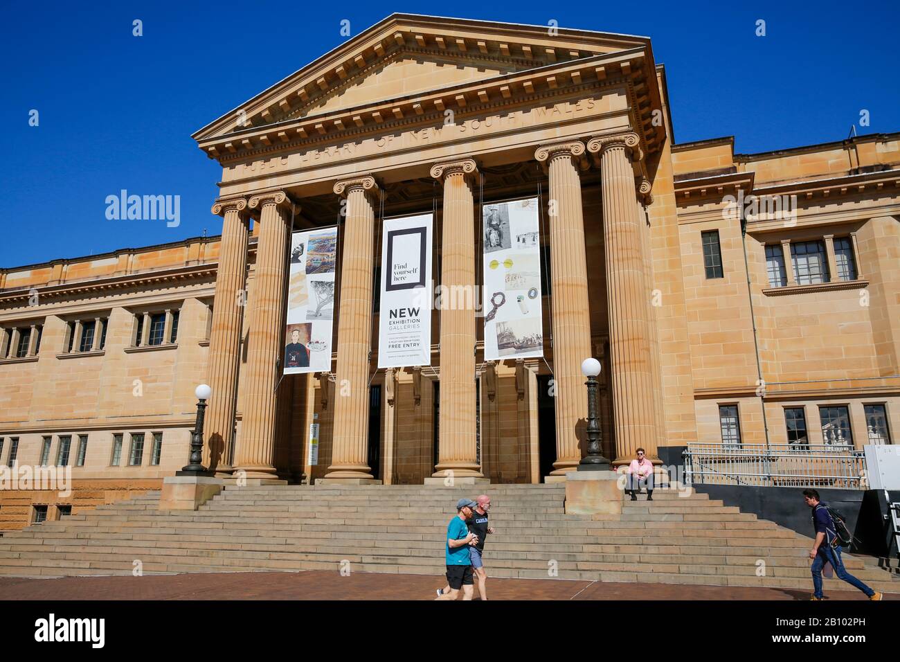 Sydney, NSW State Library building in Sydney city centre, colonial ...