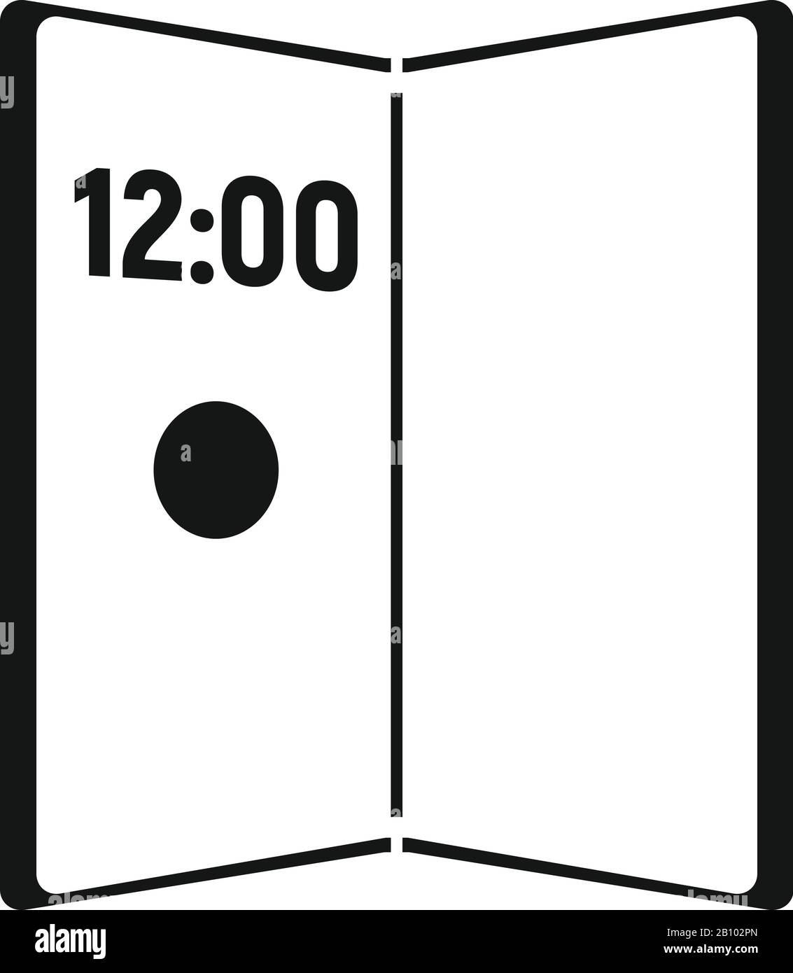 Artificial foldable display icon. Simple illustration of artificial ...