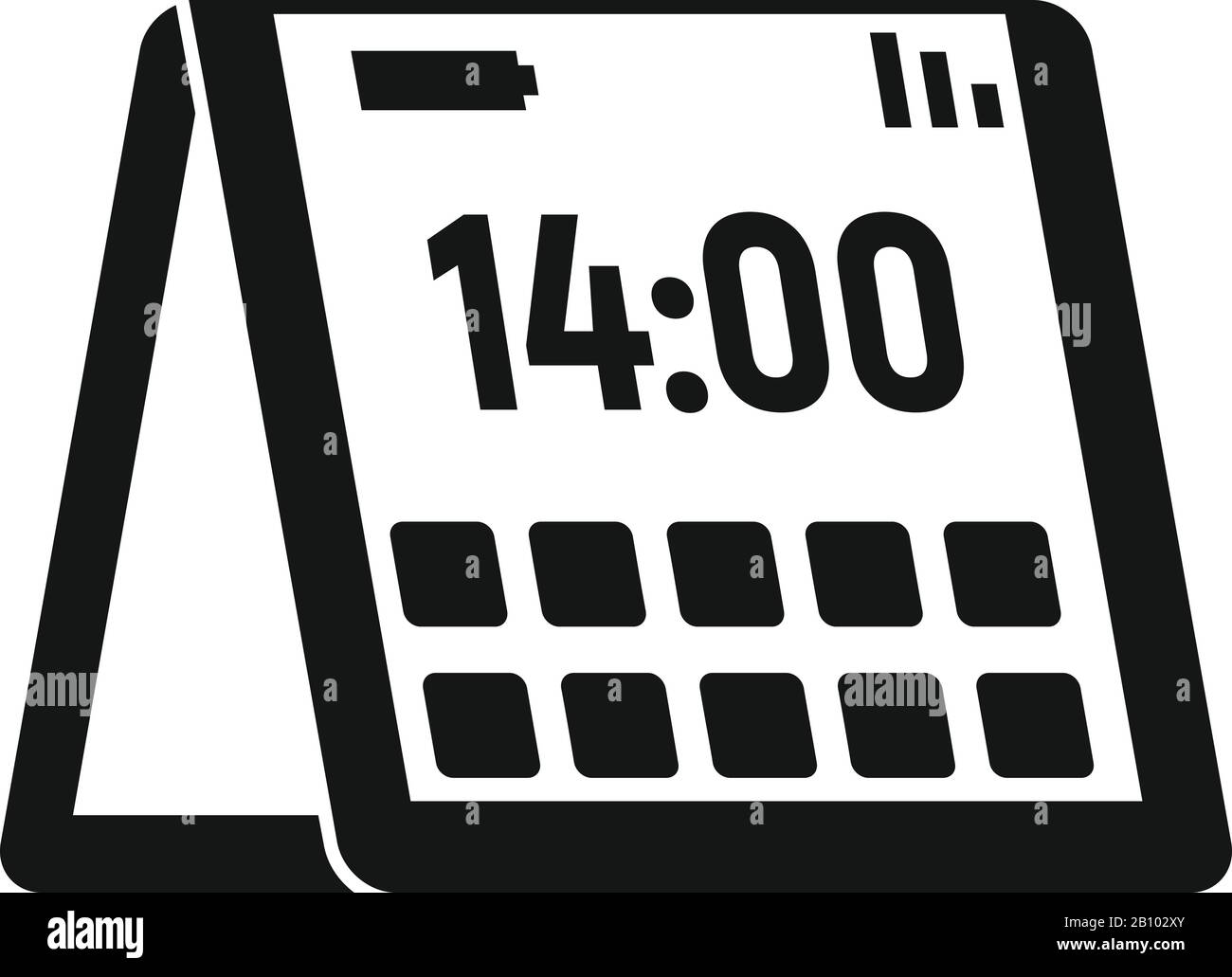 Foldable cellphone icon. Simple illustration of foldable cellphone ...