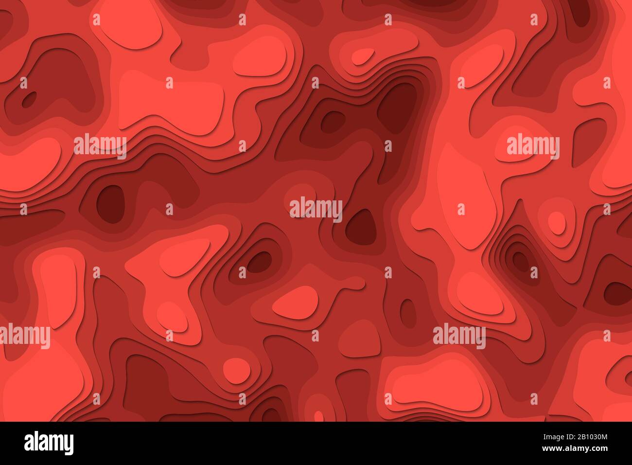 Abstract red color background with paper cutout 3D style for banner ...