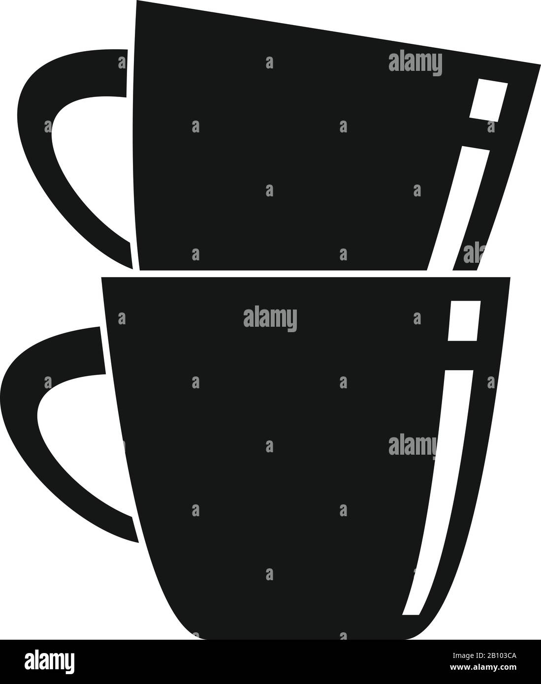 Plastic tea cups icon. Simple illustration of plastic tea cups vector ...