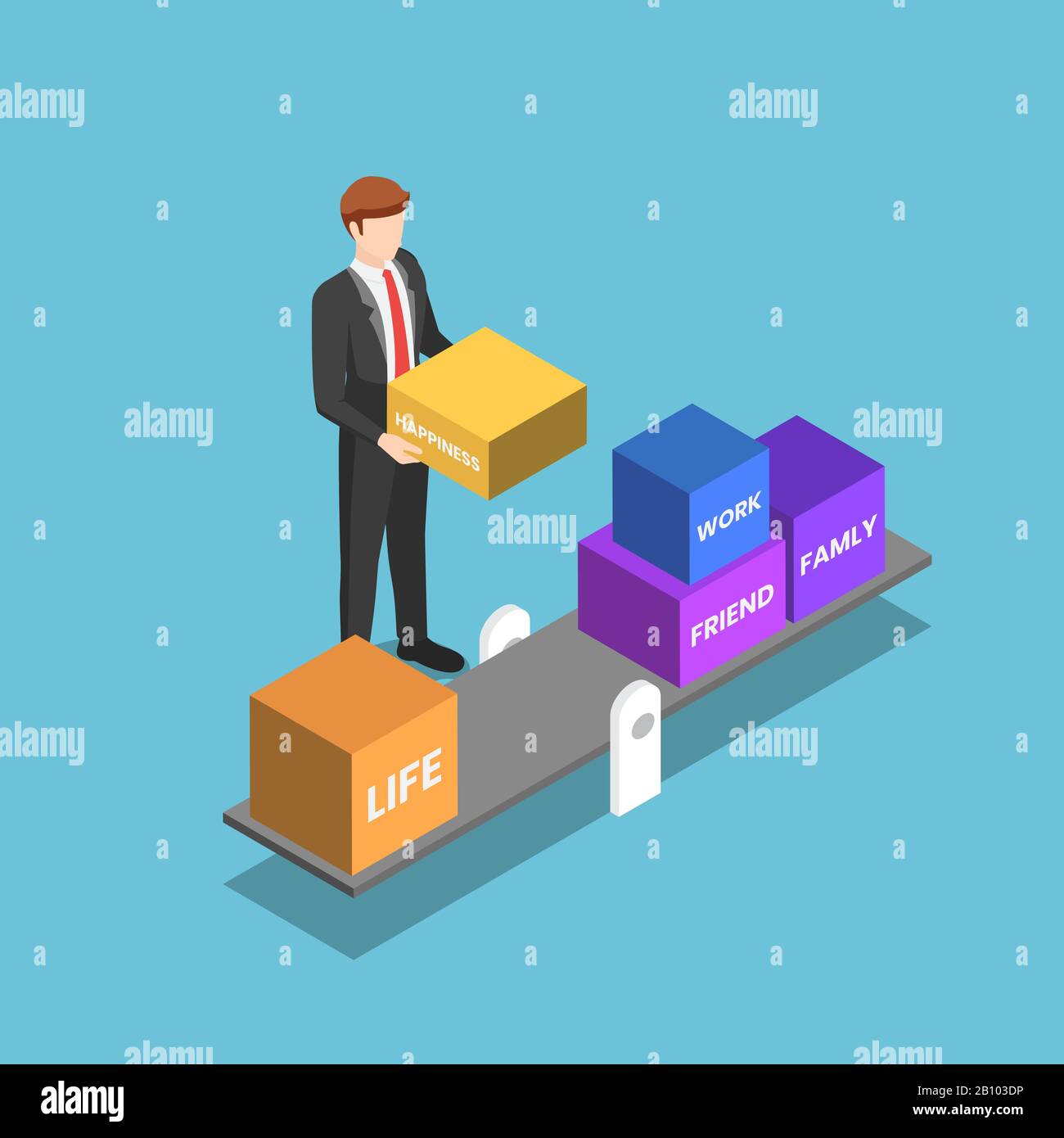 Work life balance cartoon Stock Vector Images - Alamy