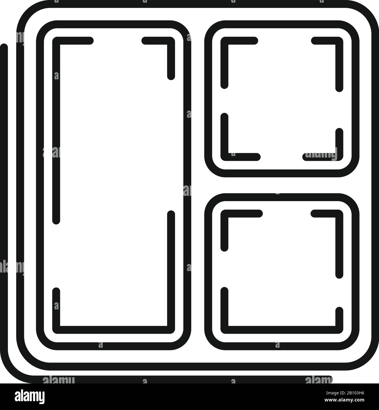 Food box icon. Outline food box vector icon for web design isolated on ...