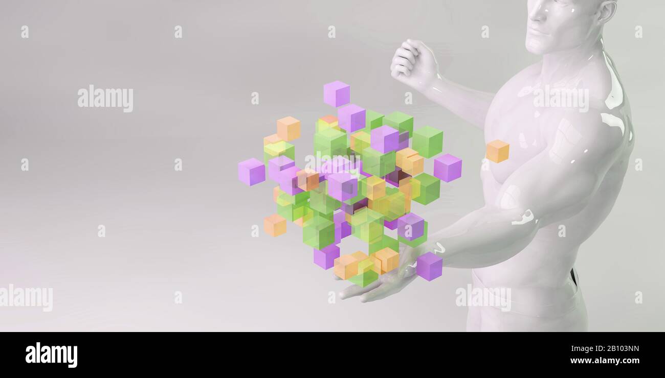 System Integration with Digital Platform Network Technology Stock Photo ...