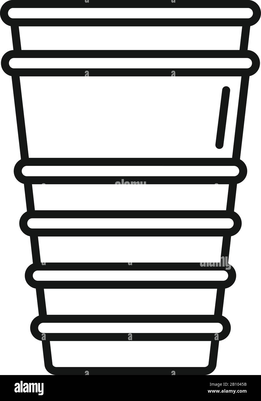 Plastic drink cup icon. Outline plastic drink cup vector icon for web ...