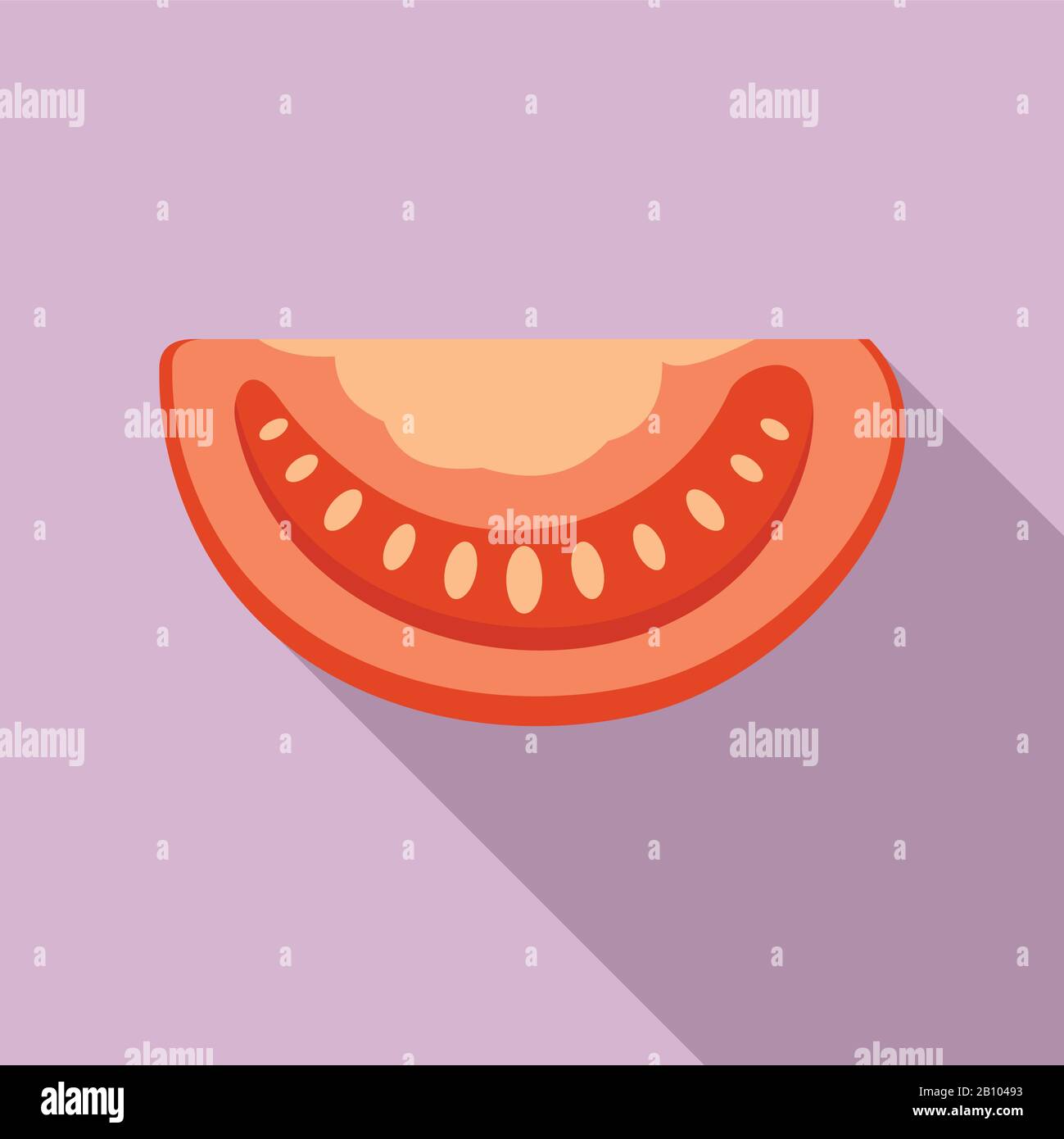 Vegetable tomato slice icon. Flat illustration of vegetable tomato ...