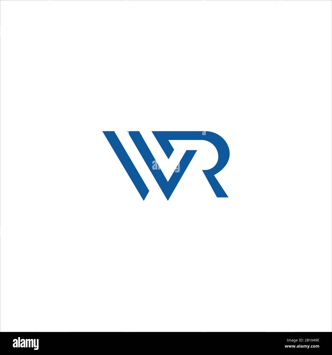 Initial letter wr or rw logo design template Stock Vector Image & Art ...