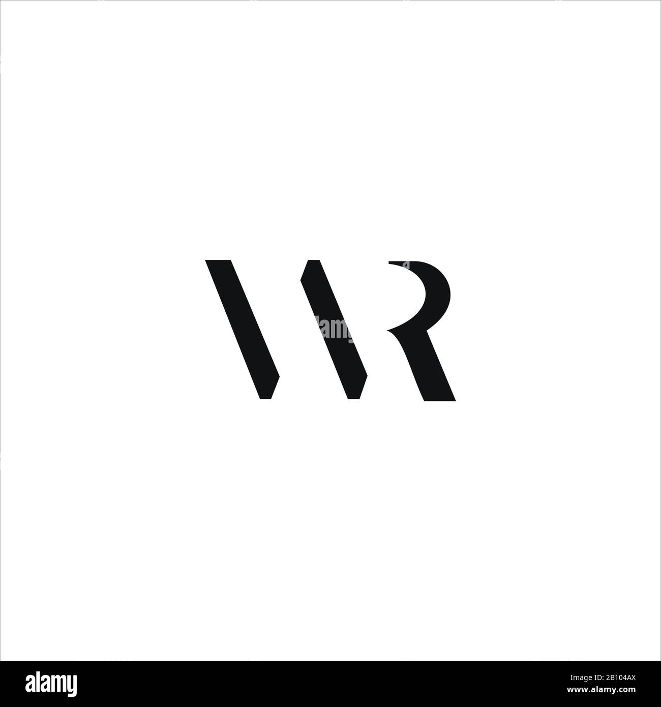 Initial letter wr or rw logo design template Stock Vector Image & Art ...