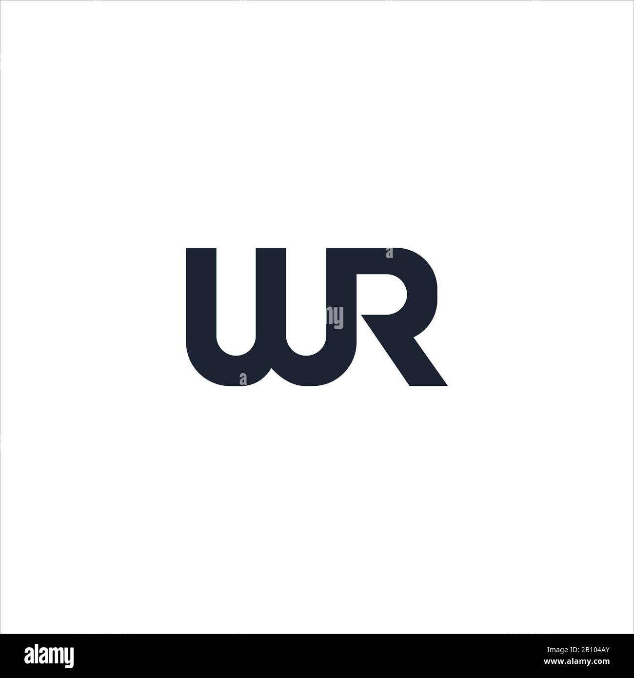 Initial letter wr or rw logo design template Stock Vector Image & Art ...