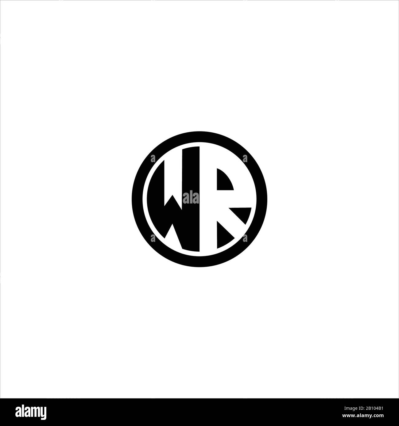 Initial letter wr or rw logo design template Stock Vector Image & Art ...