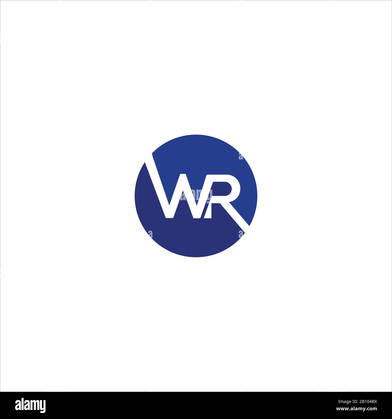 Initial letter wr or rw logo design template Stock Vector Image & Art ...