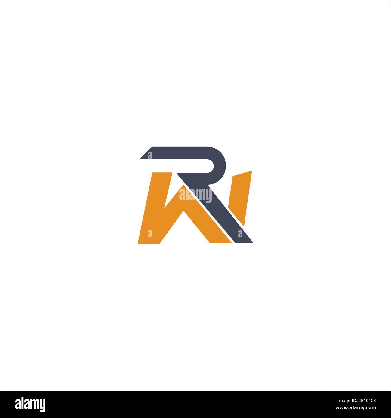 Initial letter wr or rw logo design template Stock Vector Image & Art ...