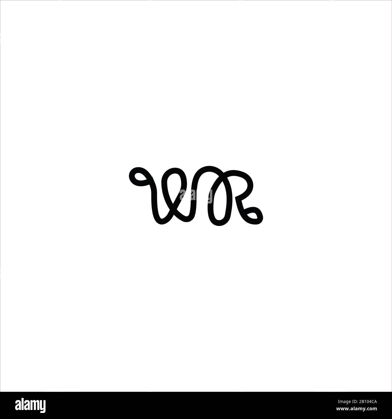 Initial letter wr or rw logo design template Stock Vector Image & Art ...