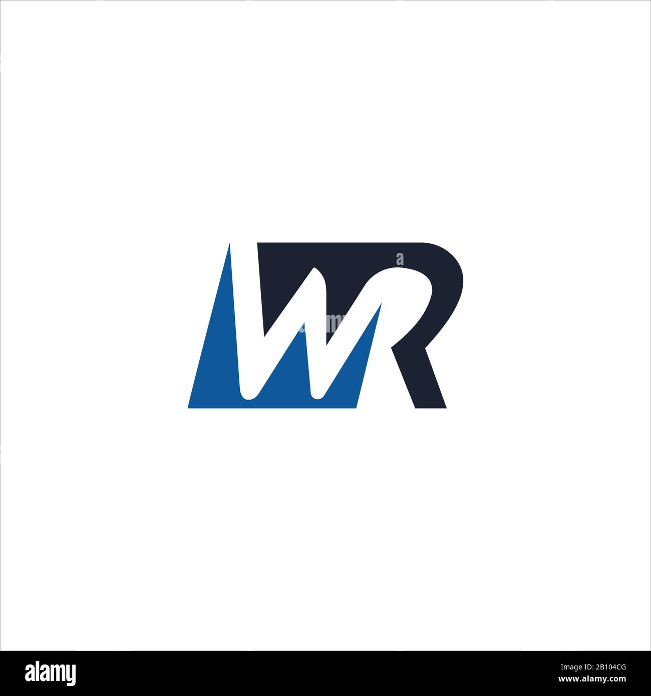Initial letter wr or rw logo design template Stock Vector Image & Art ...