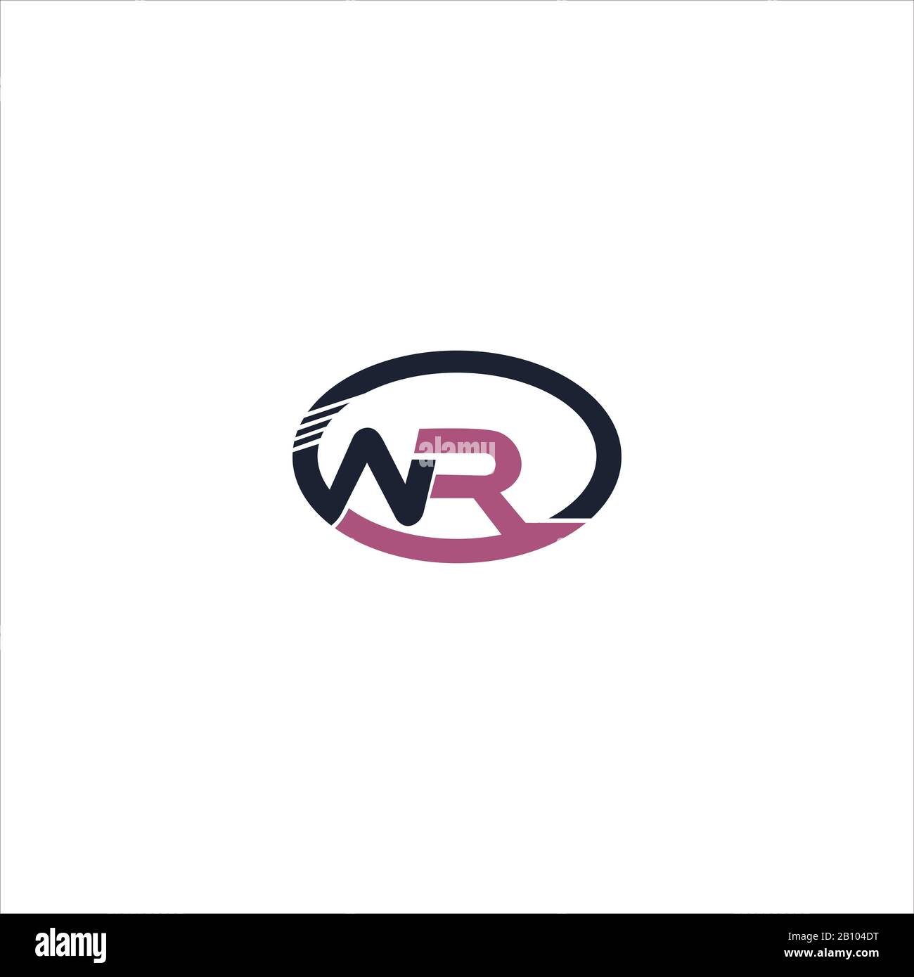 Initial letter wr or rw logo design template Stock Vector Image & Art ...