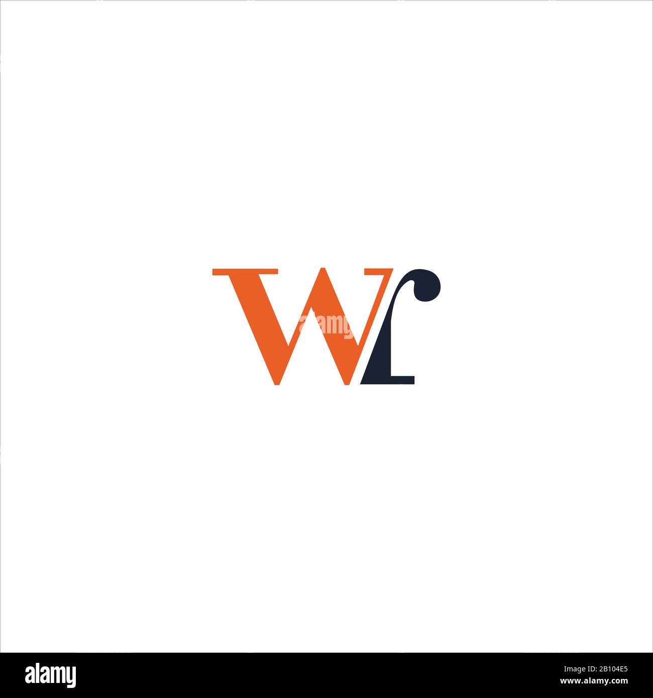 Initial letter wr or rw logo design template Stock Vector Image & Art ...