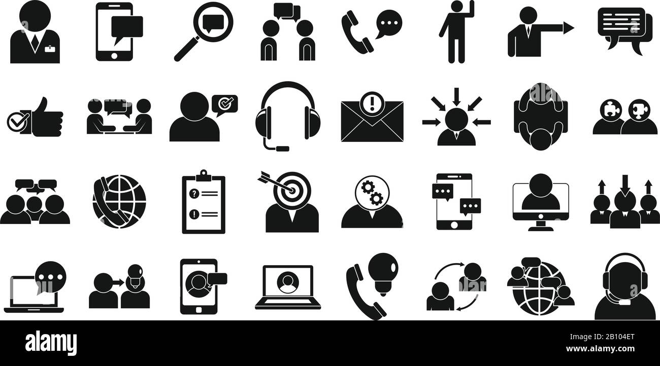 Advice icons set. Simple set of advice vector icons for web design on ...