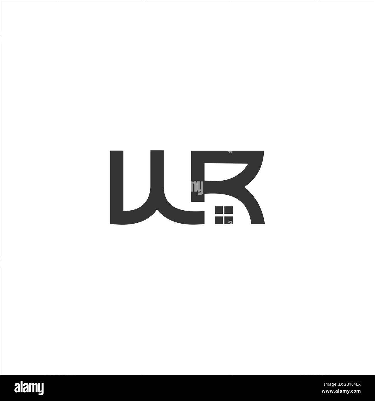 Initial letter wr or rw logo design template Stock Vector Image & Art ...