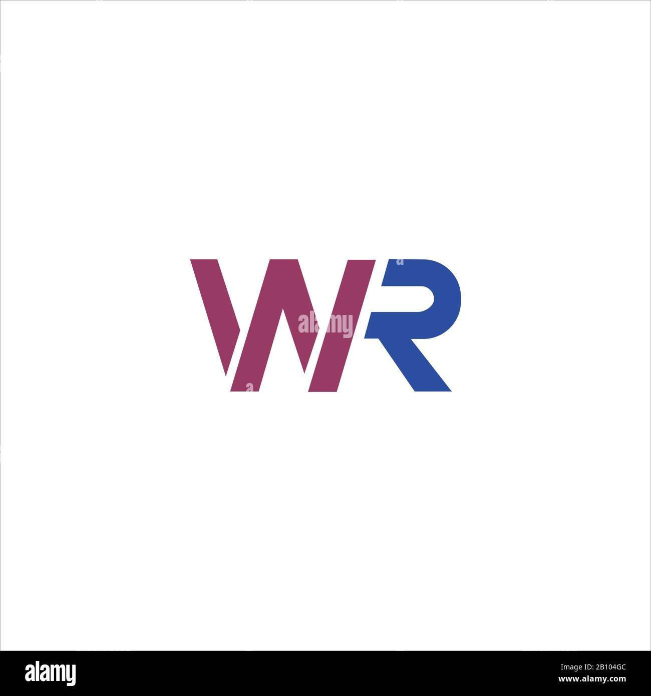 Initial letter wr or rw logo design template Stock Vector Image & Art ...
