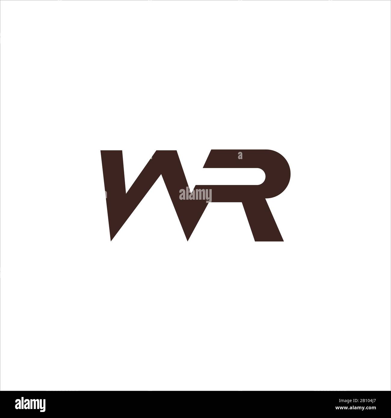 Initial letter wr or rw logo design template Stock Vector Image & Art ...