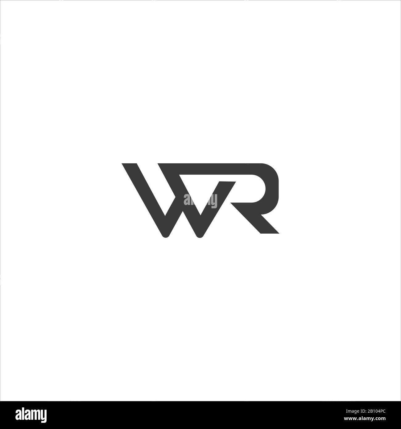 Initial letter wr or rw logo design template Stock Vector Image & Art ...